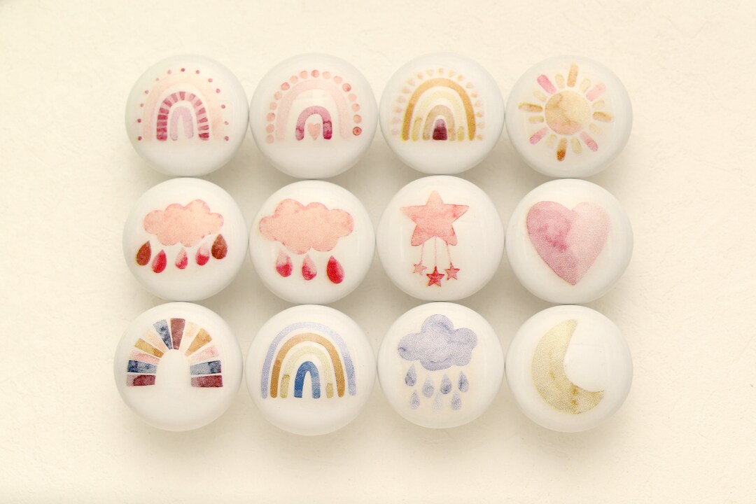 Star Moon Cloud Knobs Ceramic Knobs /kids Children Drawer - Etsy