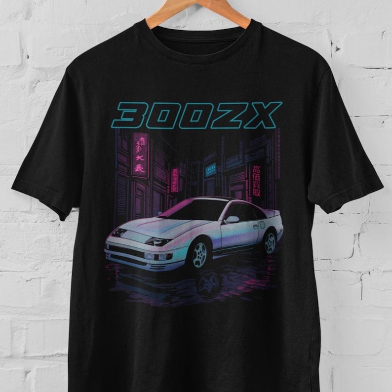 Cyberpunk 300ZX T-shirt | Neon Tokyo JDM Car Tee - Etsy