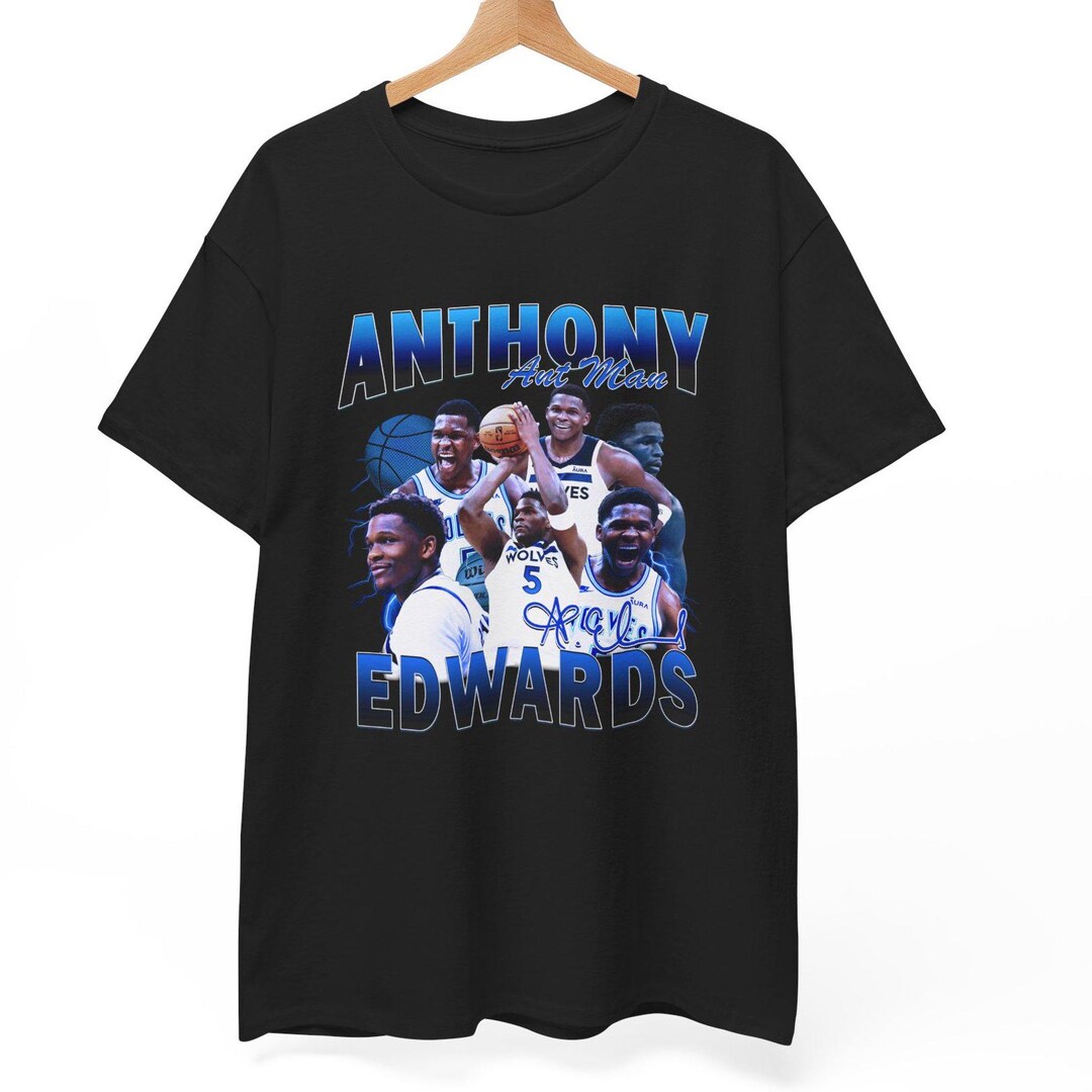 Anthony Edwards Basketball Ant Man 90s Vintage Inspired Retro Black ...