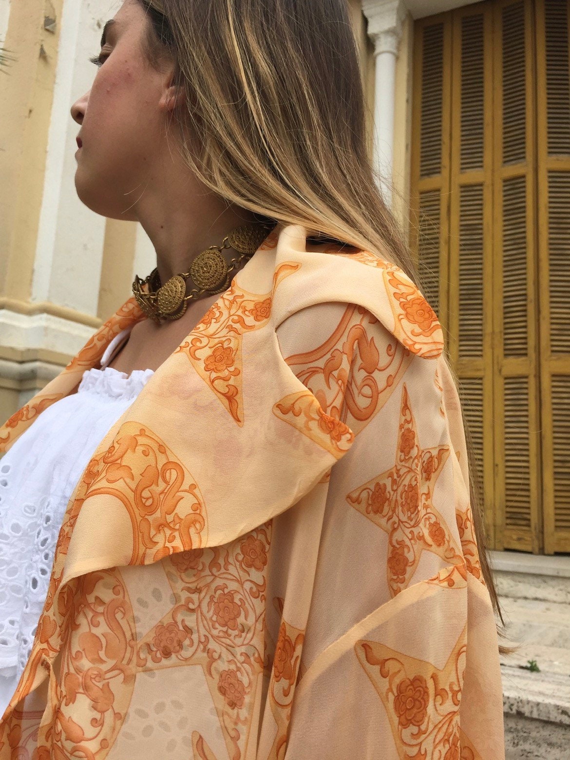 Vintage CÉLINE Orange Silk Shirt - Etsy
