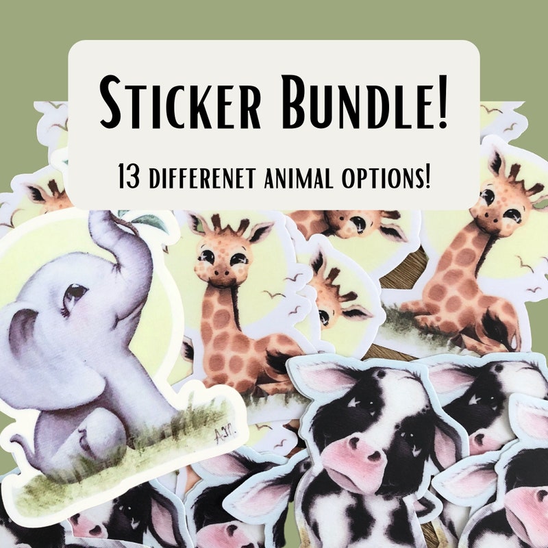 Animal Stickers - Etsy
