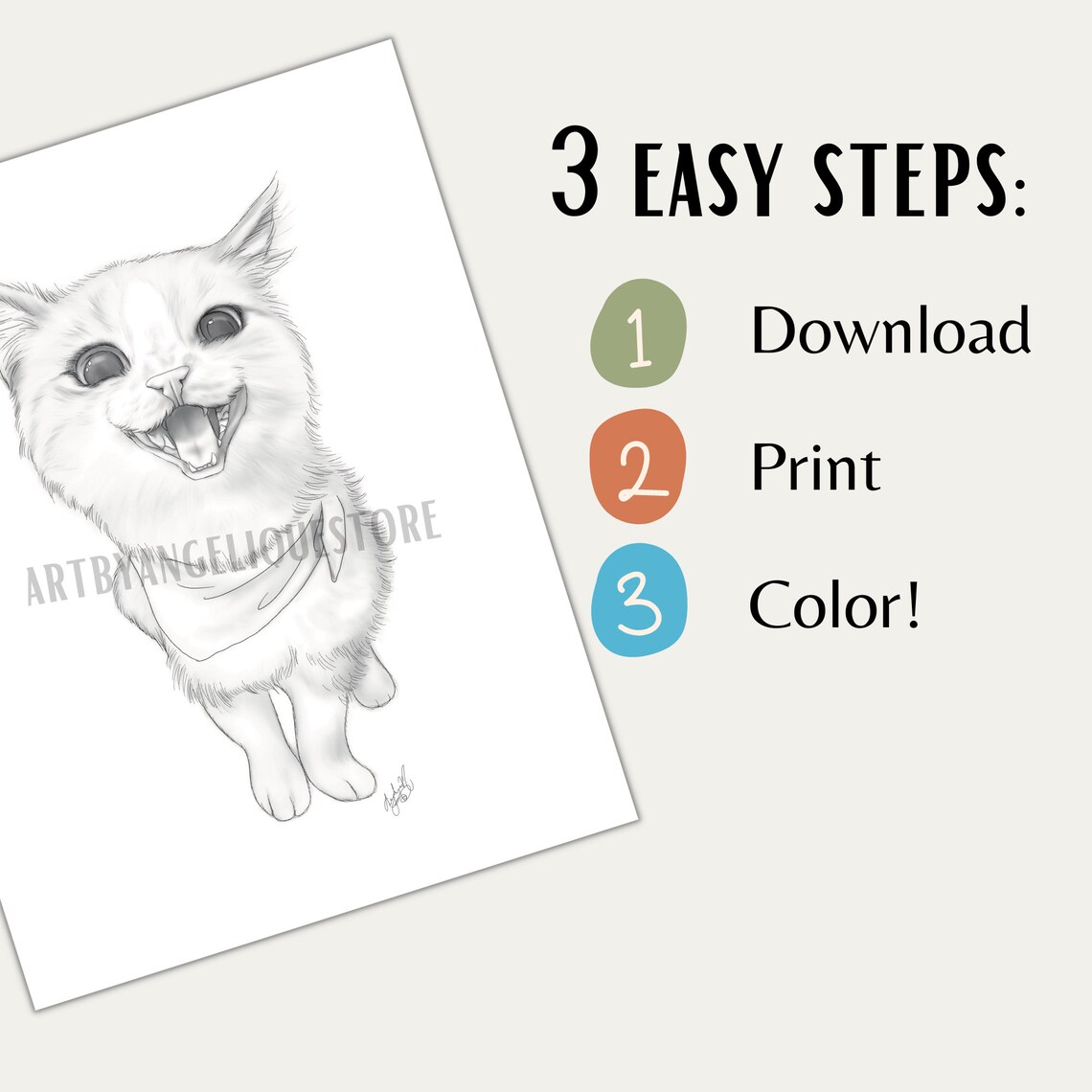 Crazy Cat Coloring Page, Cat Coloring Pages, Animal Coloring Pages ...