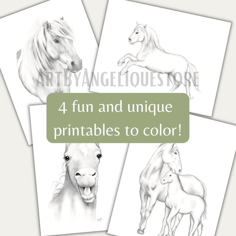 Horse Printables Horse Lovers Coloring Pages Kids Coloring - Etsy