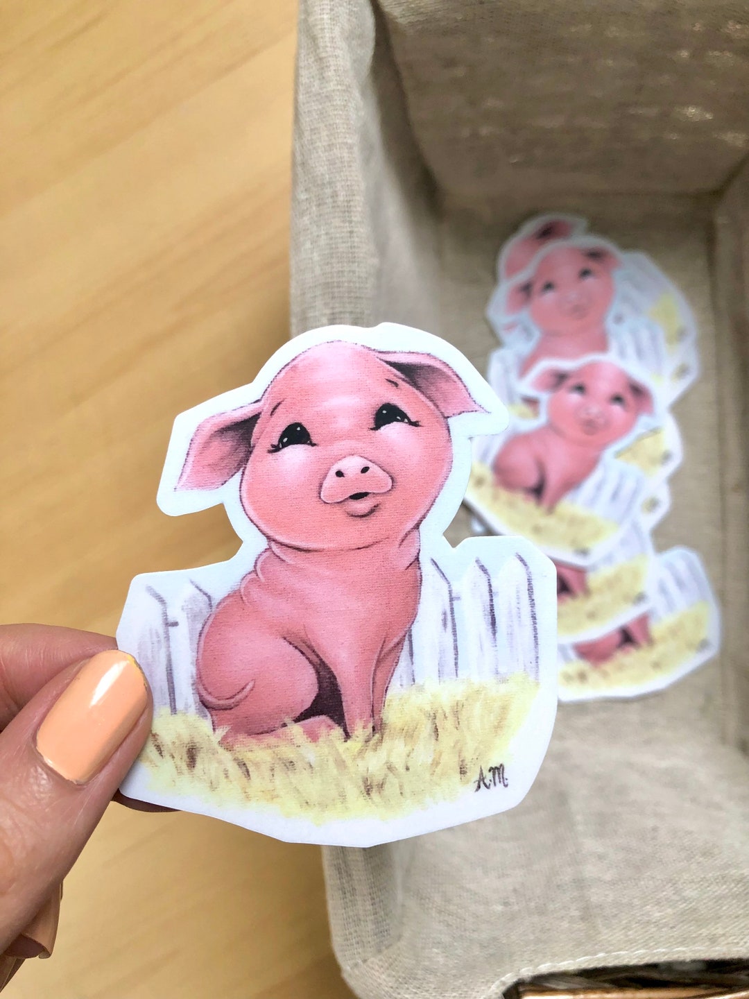 Baby Pig Sticker, Animal Stickers, Pig Sticker, Kids Stickers - Etsy
