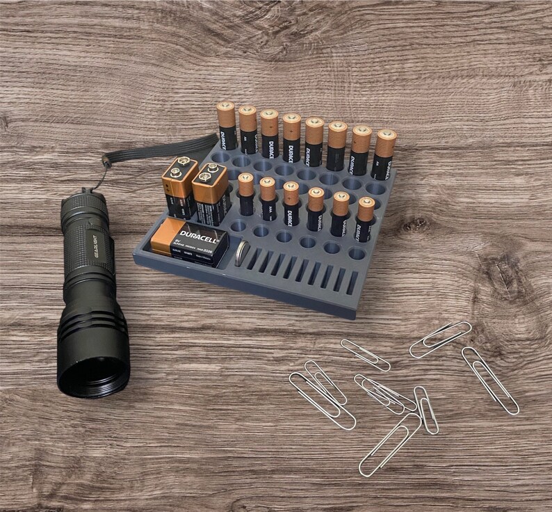 3D Printed Battery Organizer, Battery Dispenser, Battery Box, Battery ...