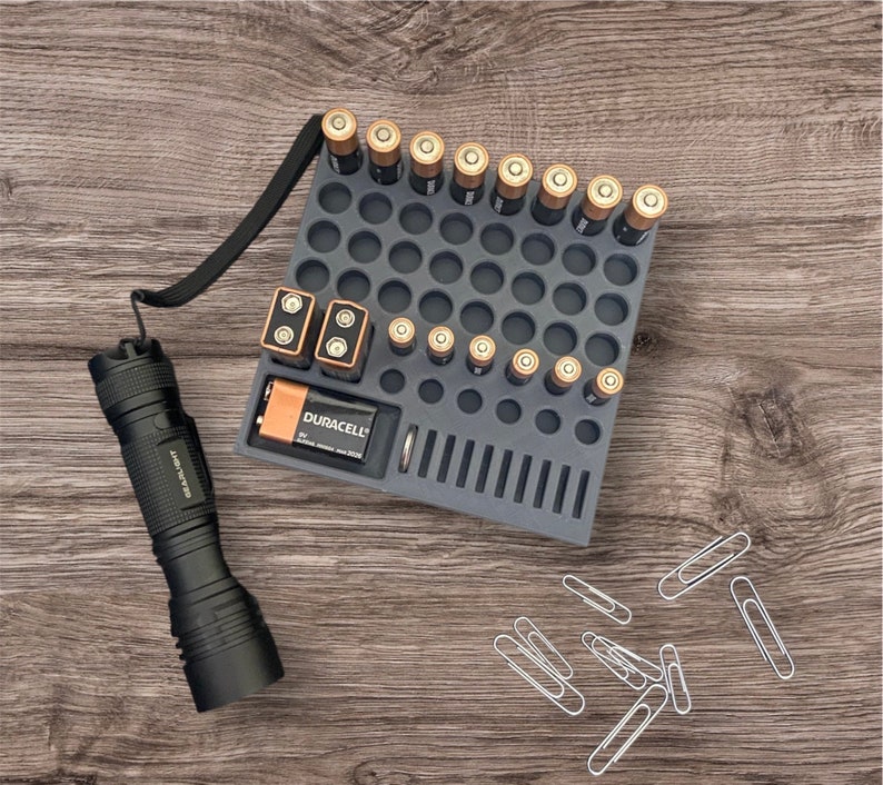 3D Printed Battery Organizer, Battery Dispenser, Battery Box, Battery ...