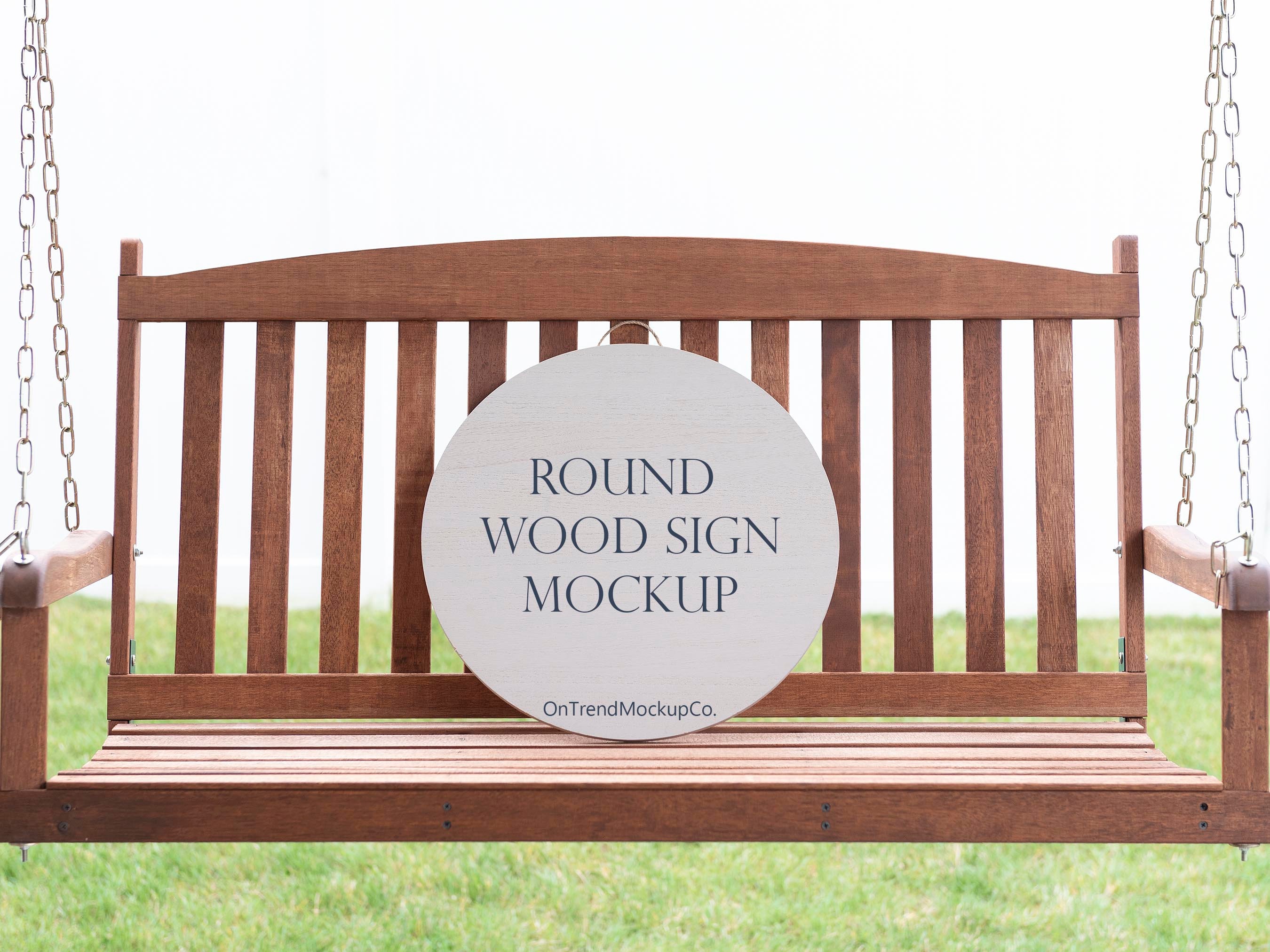 Wood Sign Mockup | Round Wood Sign Mockup | Styled Stock Photography ...