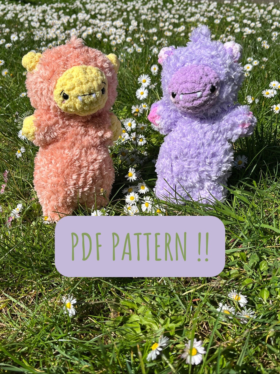Meadow Monster PDF Crochet Pattern !! - Etsy