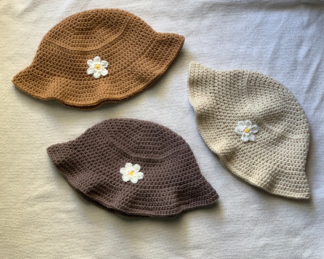 Daisy Bucket Hats, Crochet Bucket Hats, Bucket Hats, Spring Bucket Hats ...