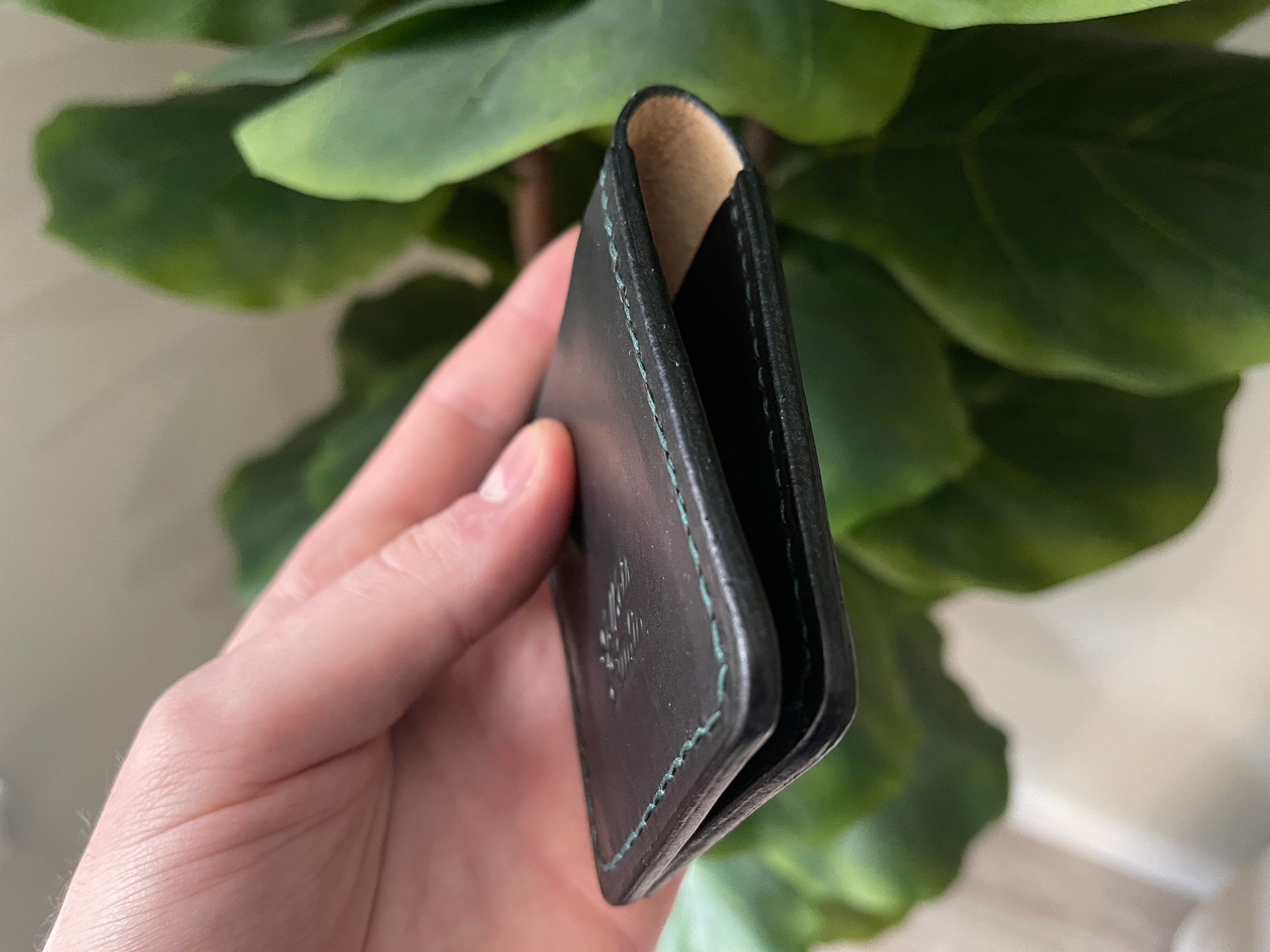 Minimalist Leather Slap Wallet - Etsy