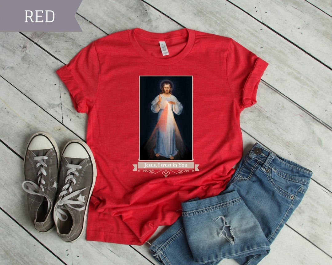 Divine Mercy T-shirt Catholic Shirt Jesus I Trust in You Shirt - Etsy