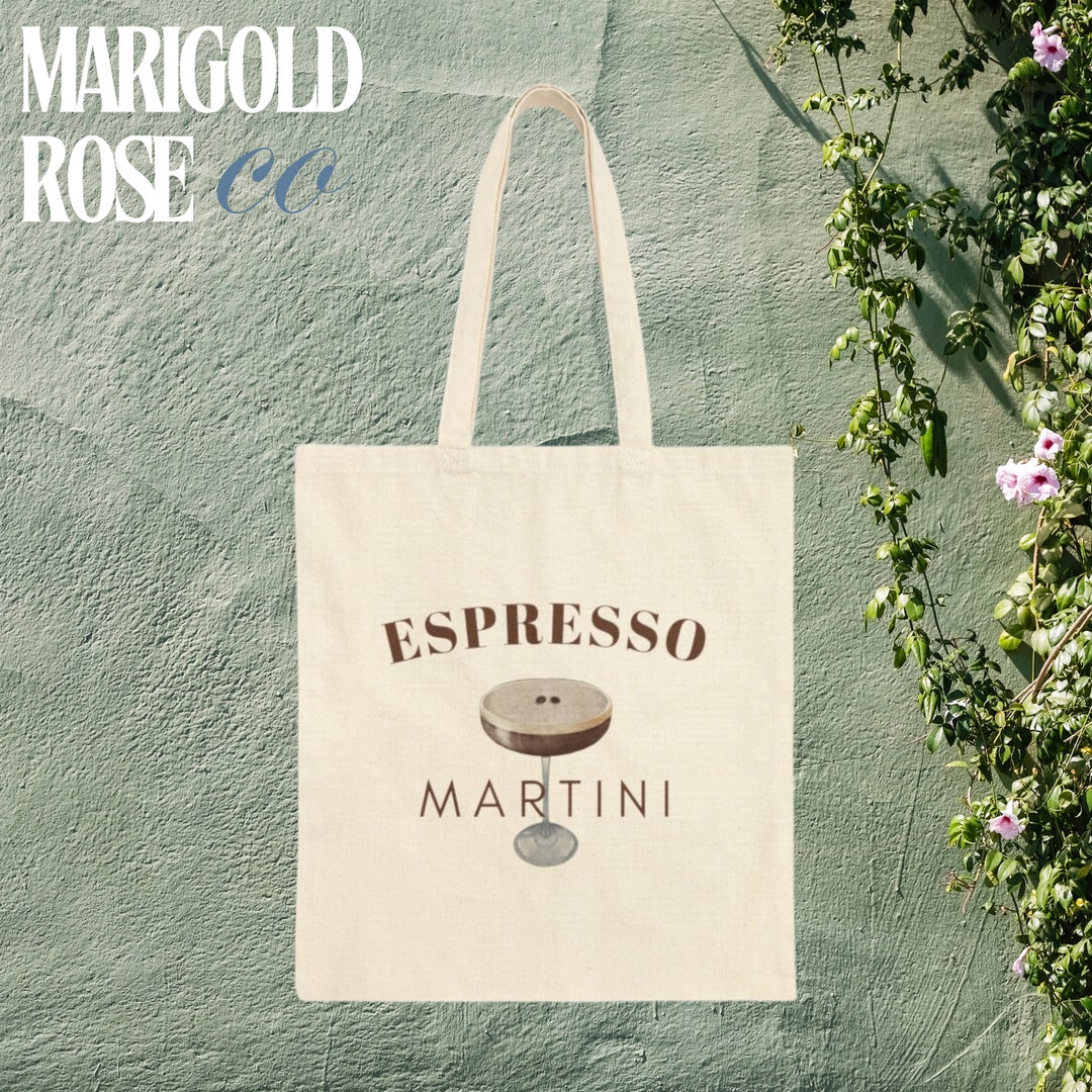 Espresso Canvas Tote Bag, Espresso Martini Lover, Gift for Cocktail ...