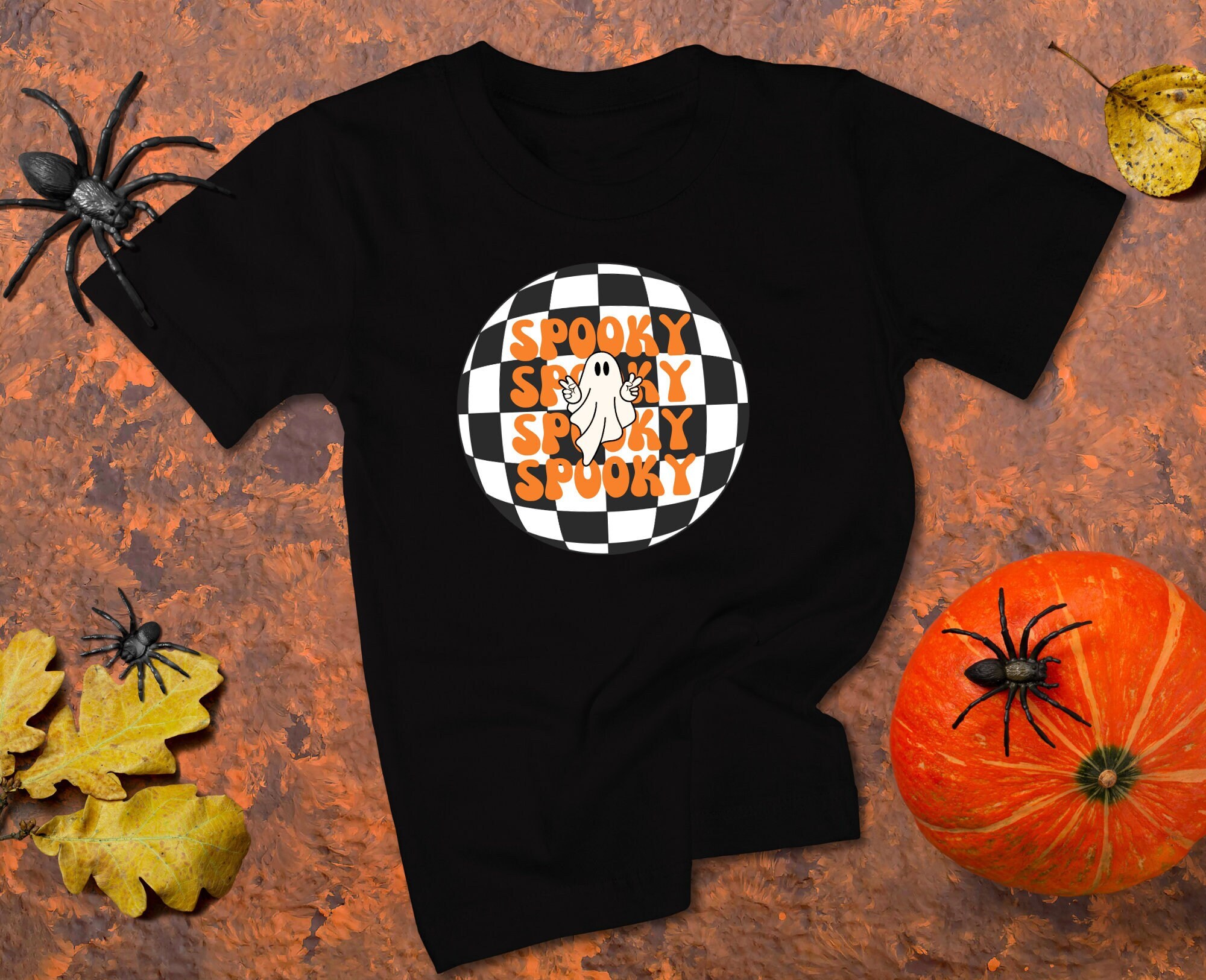 Retro Spooky Stacked With Ghost PNG, Spooky Stacked Halloween PNG ...