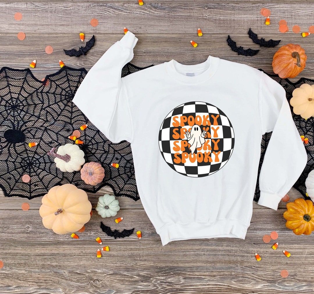 Retro Spooky Stacked With Ghost PNG, Spooky Stacked Halloween PNG ...