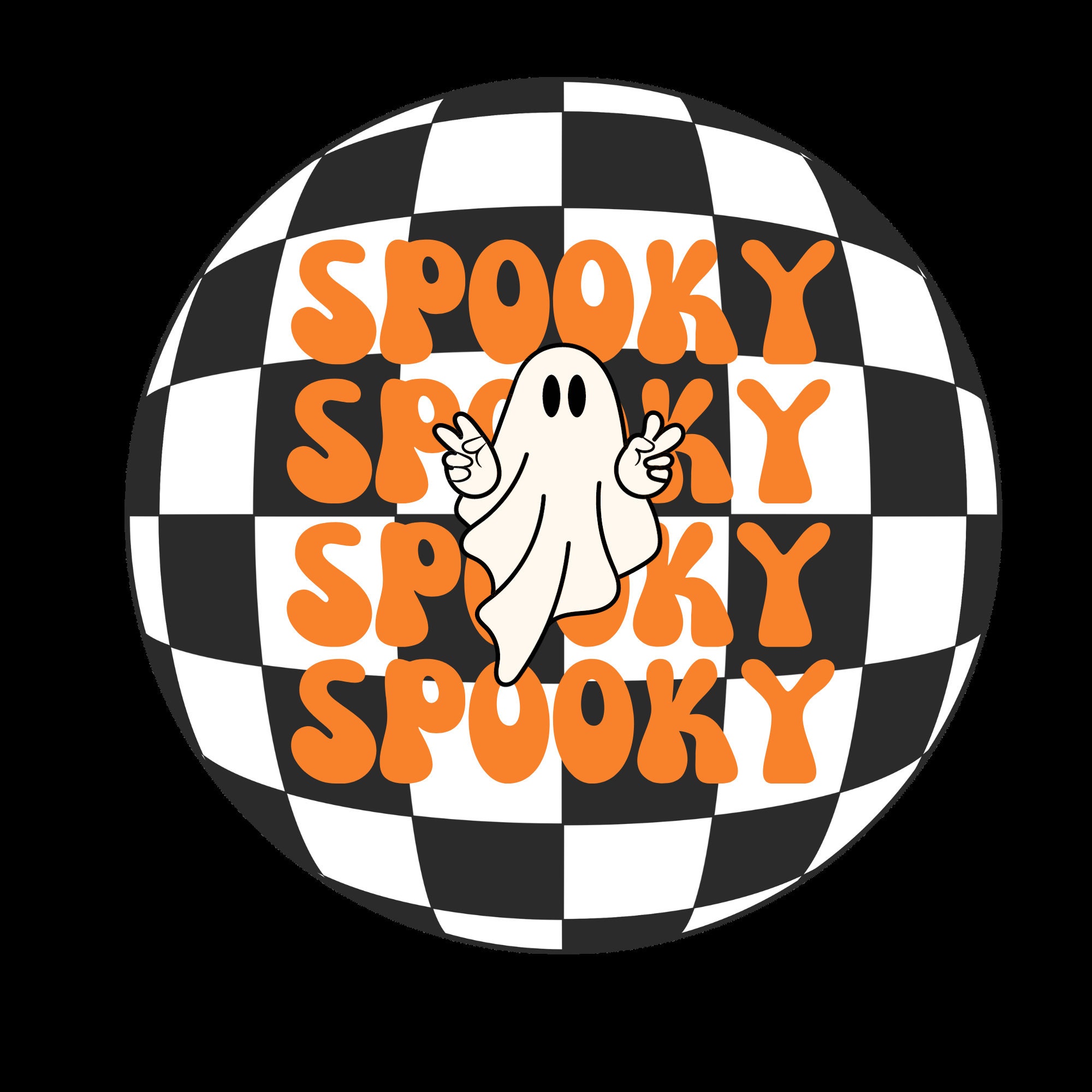 Retro Spooky Stacked With Ghost PNG, Spooky Stacked Halloween PNG ...