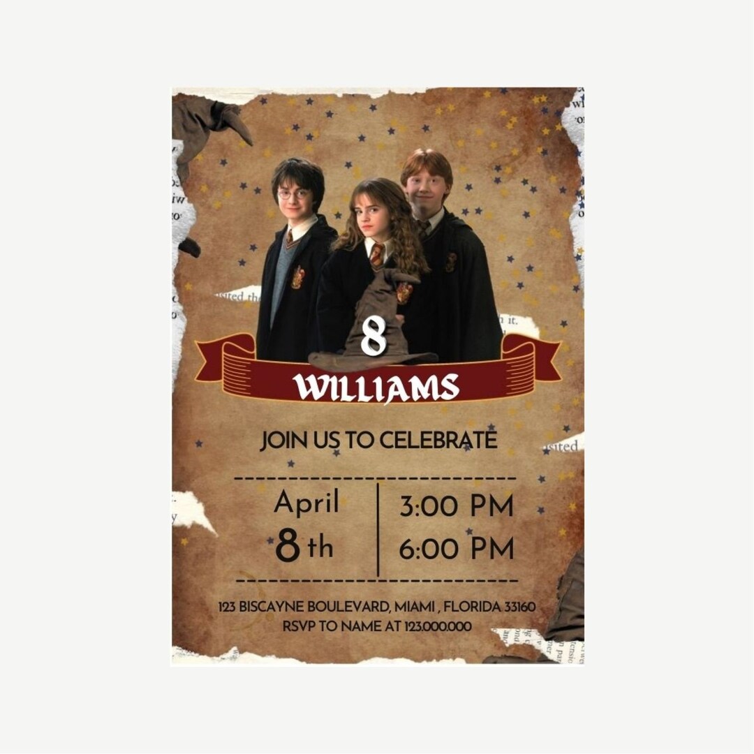 Editable and Printable Wizard Invitation Template, Wizard Birthday ...