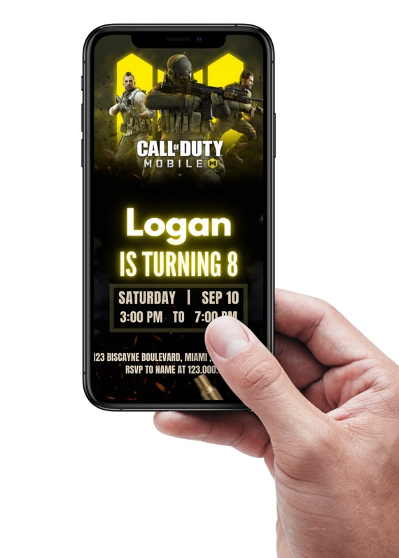 Call Of Duty Bo2 Birthday Invitation