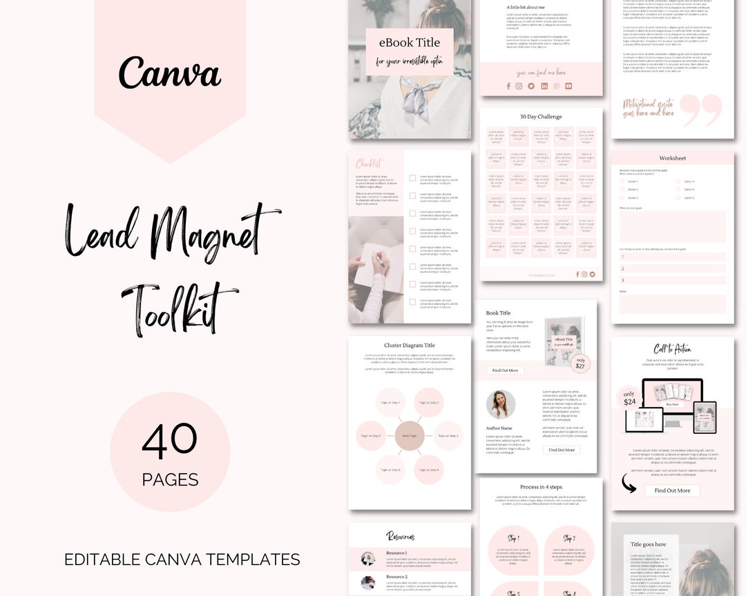 Editable Lead Magnet Canva Template for Coaches, Course Creators ...