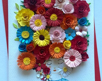 3D Flower Handmade Card, Art Paper, Greeting Card - Etsy Australia