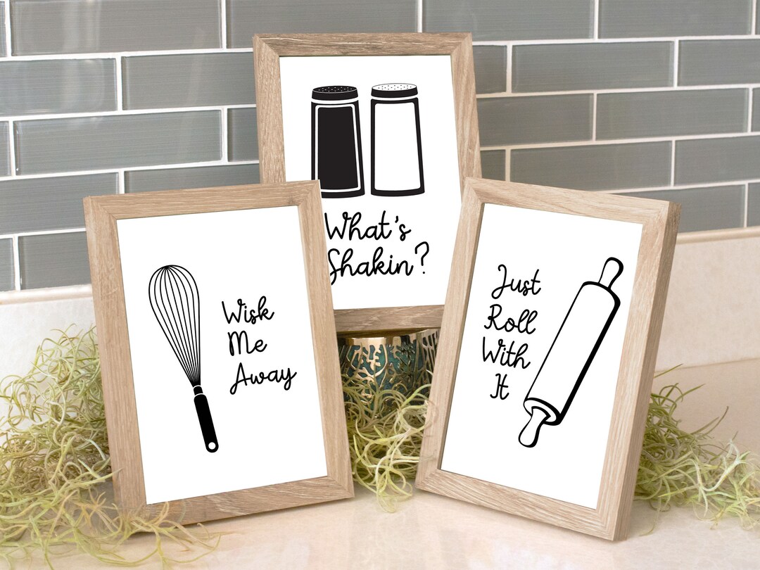 Funny Kitchen Wall Art, Kitchen Decor, Kitchen Utensils Wall Art ...