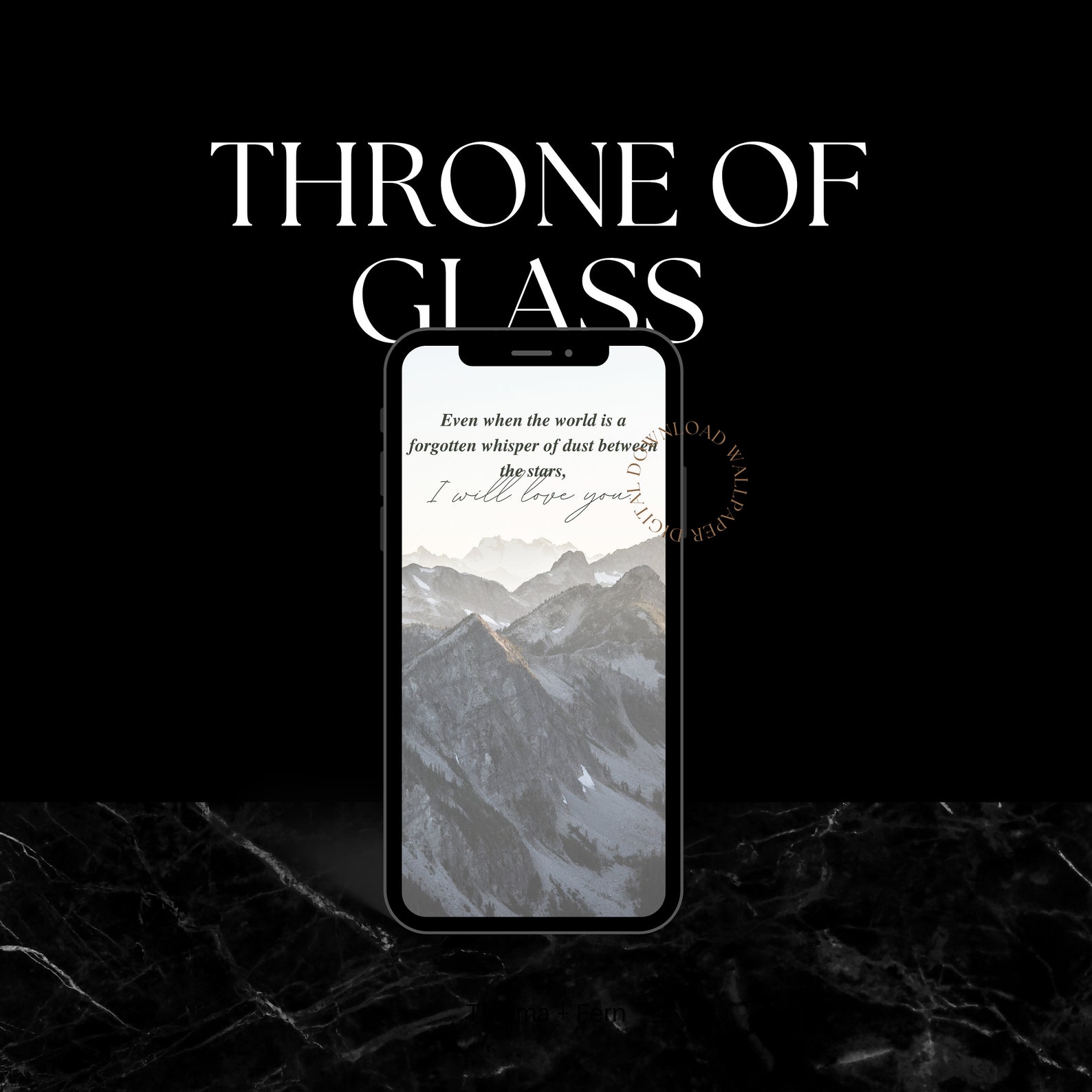 Throne of Glass Phone Wallpaper | Sarah J. Maas Inspired | Fireheart ...