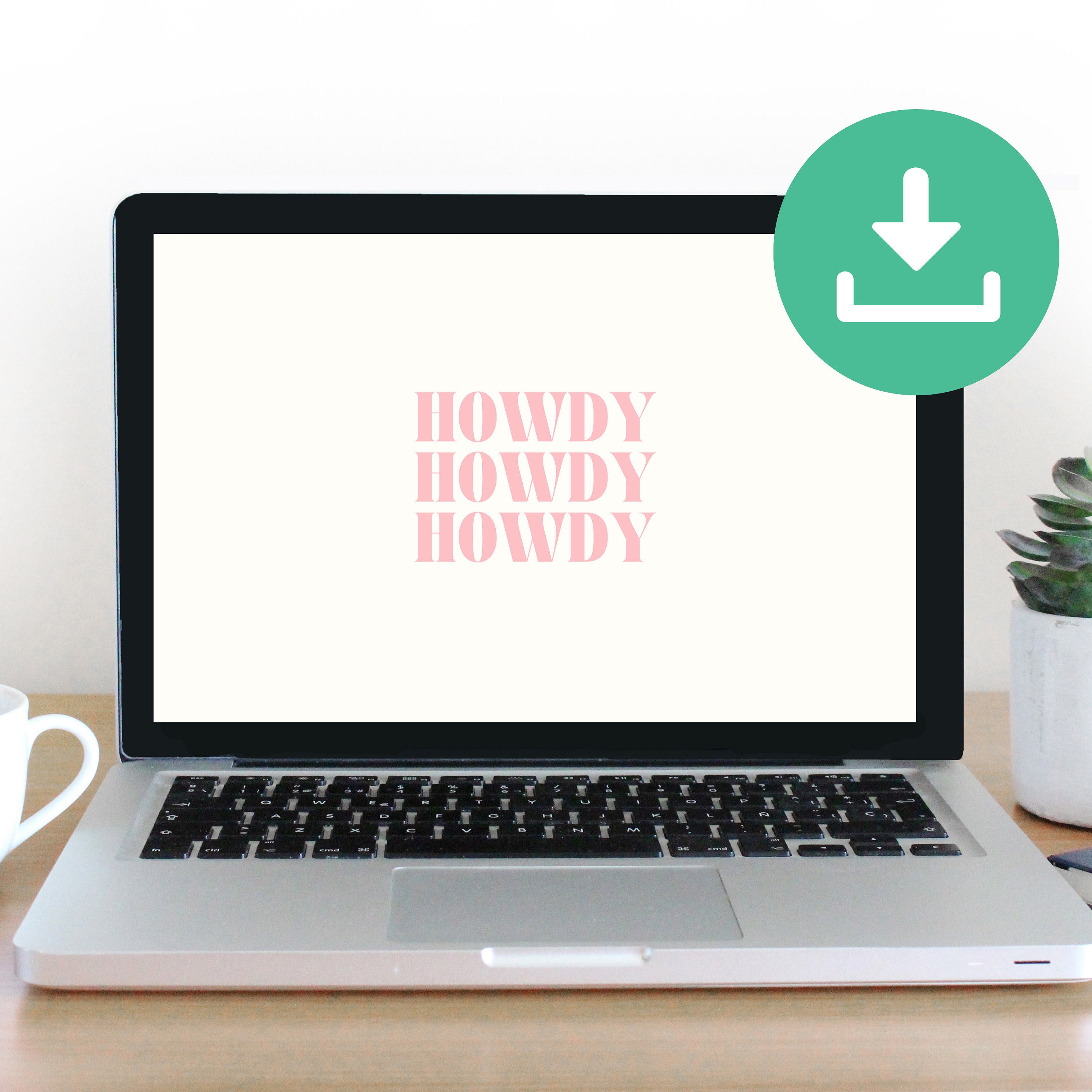 Howdy Pink Desktop Wallpaper Pack - Digital - Etsy