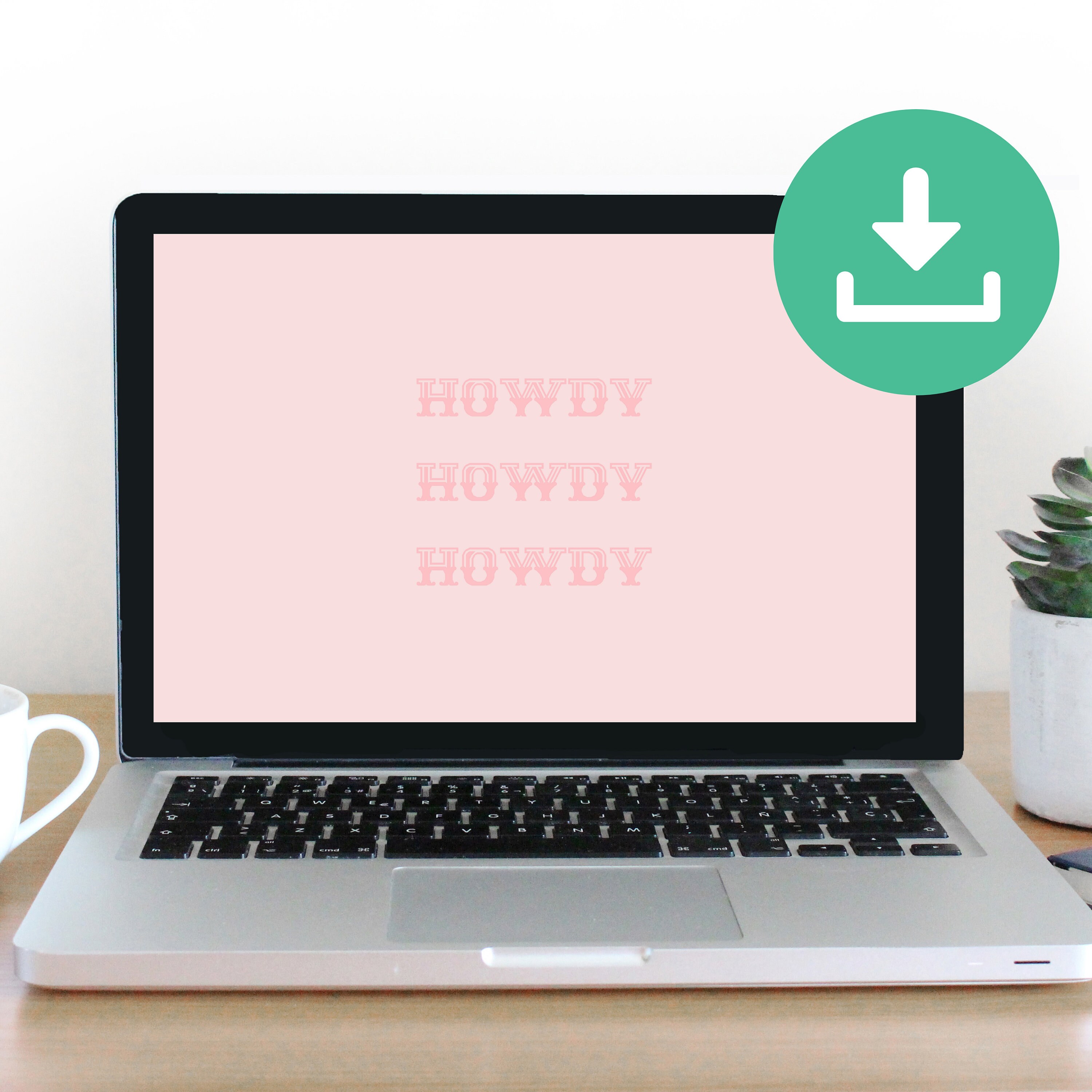 Howdy Pink Desktop Wallpaper Pack - Digital - Etsy