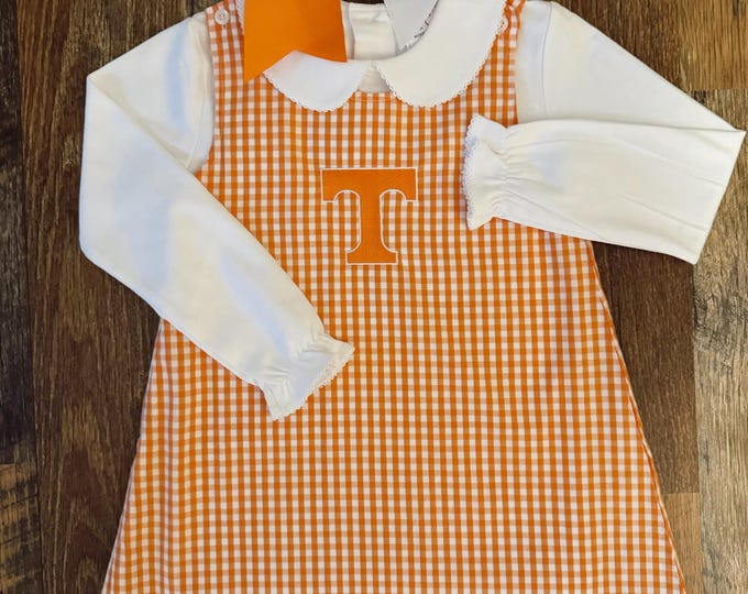 Tennessee Vols Girls Custom Embroidered Jumper Dress - Game Day Outfit ...
