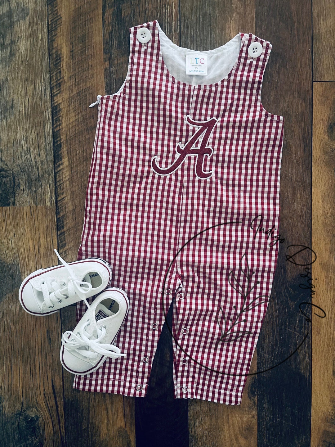 Alabama Crimson Tide Boys Custom Embroidered Longall Overall - Game Day ...