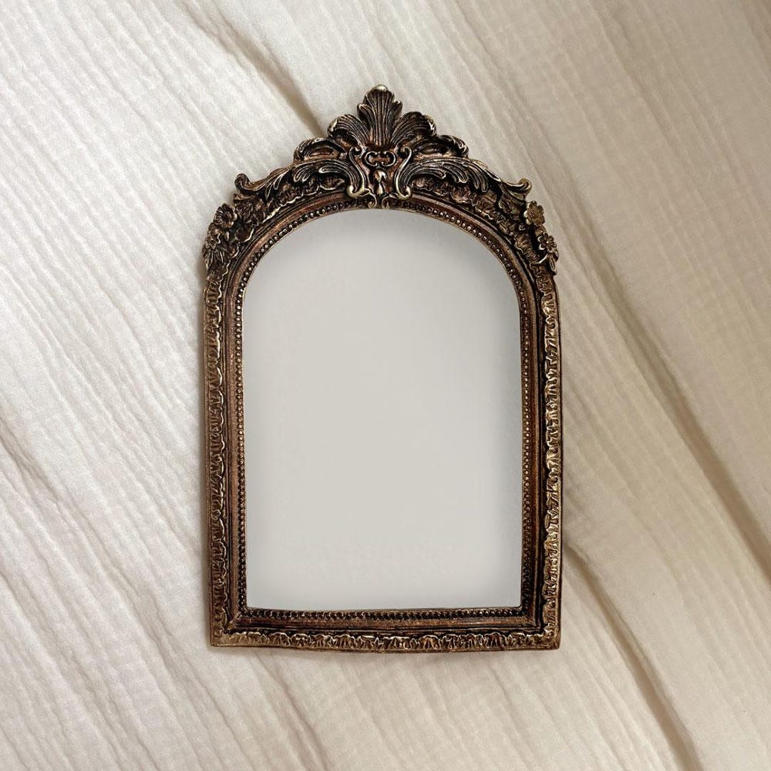 5x7 Gold Arched Vintage Style Picture Frame + Found Paper Art - Etsy