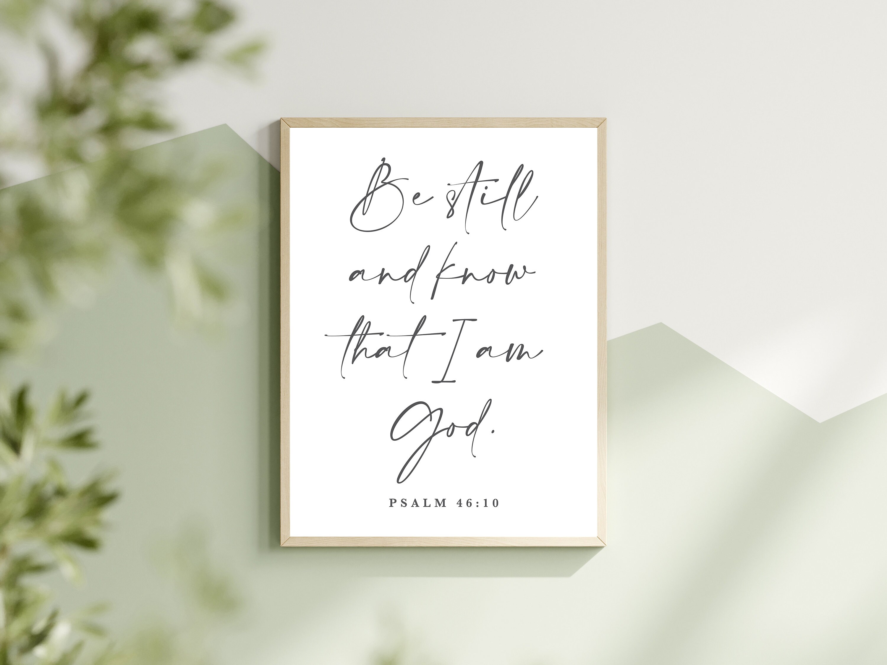 Gender Neutral Bible Verse Psalm 46:10 Nursery Printable Wall Art - Etsy
