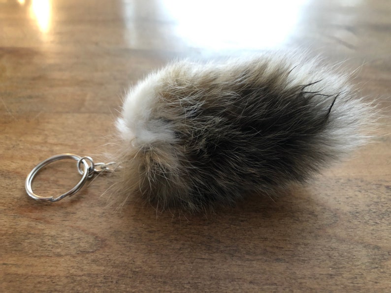 Fluffy Rabbit Tail Keychain - Etsy