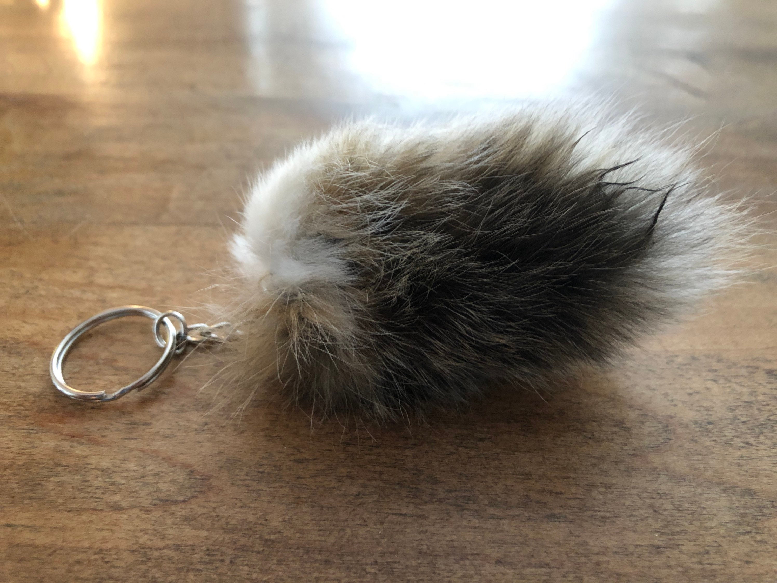 Fluffy Rabbit Tail Keychain - Etsy