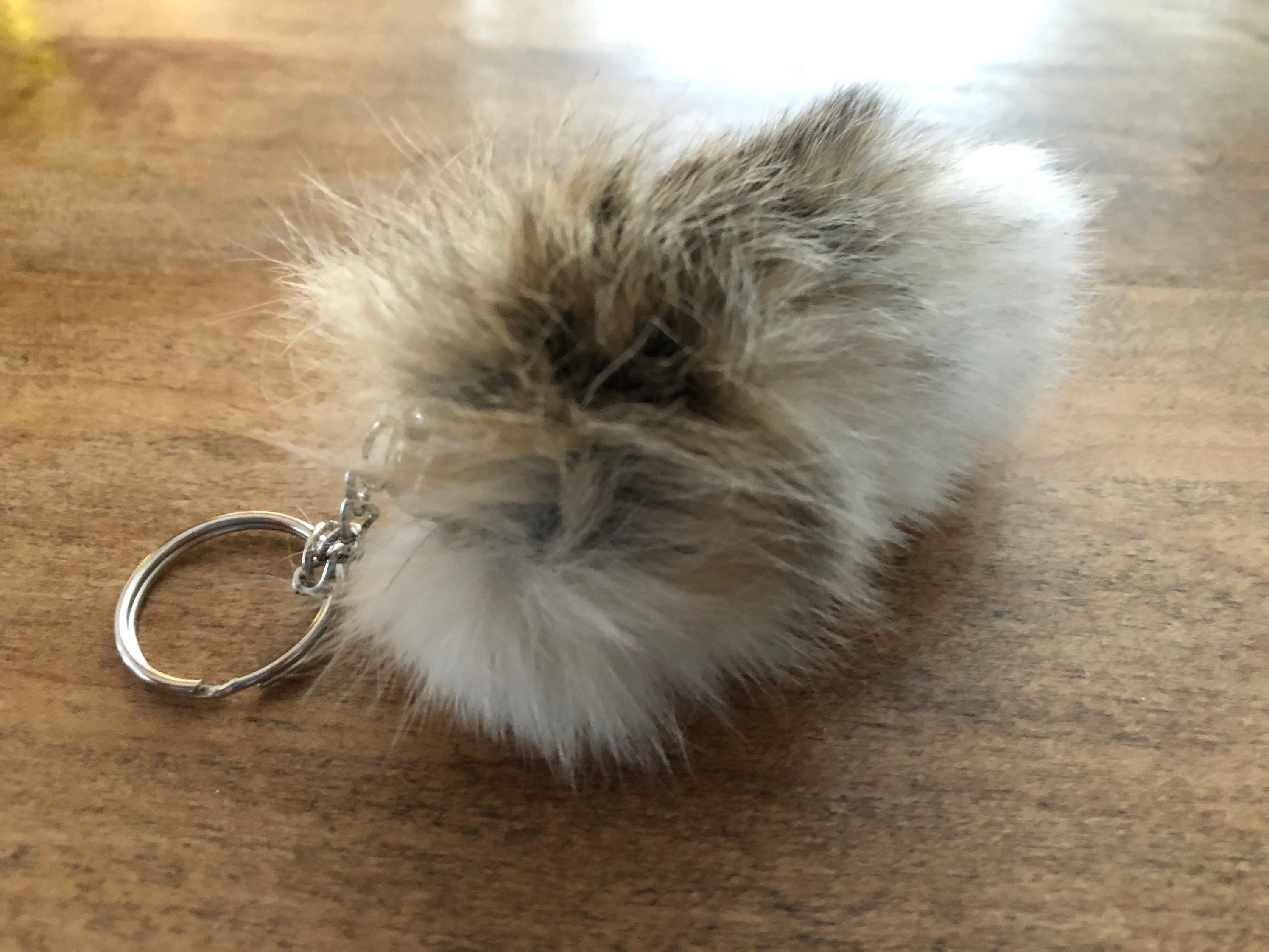 Fluffy Rabbit Tail Keychain - Etsy