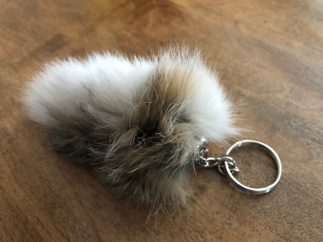 Fluffy Rabbit Tail Keychain - Etsy