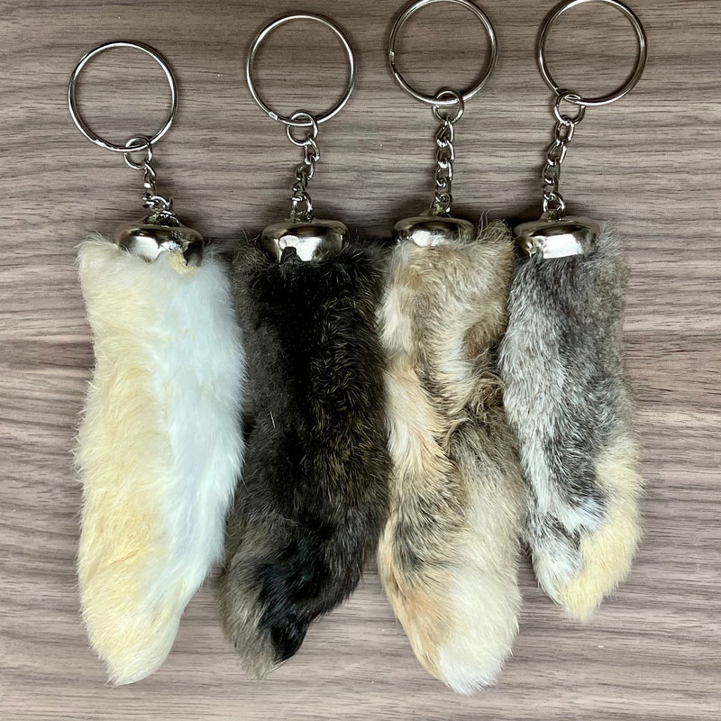 Rabbit Fur Keychain - Etsy