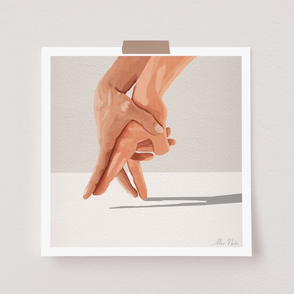 Hands Touching Art - Etsy