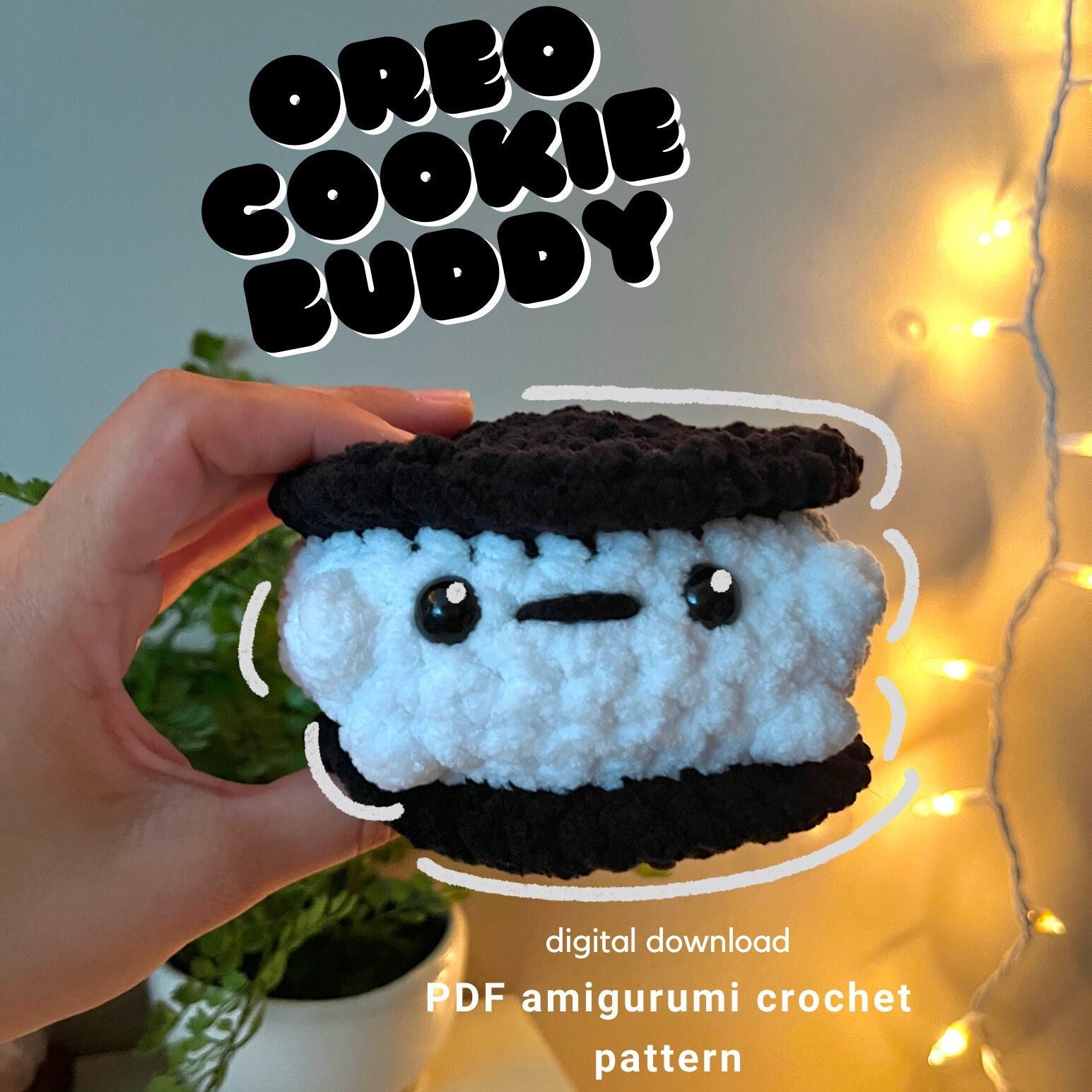 Oreo Cookie Buddy CROCHET PATTERN Amigurumi Crochet Pattern Oreo Cookie ...