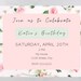 Boho Flower Invite- Download Template- Editable- Canva- Birthday Girl ...