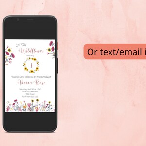 Wildflower Birthday Invitation-digital Template-editable-printable- ANY ...