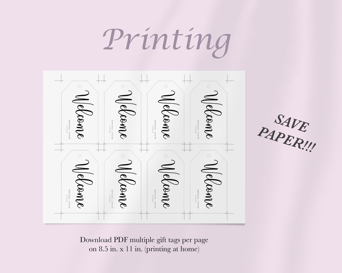 Wedding Welcome Tag, Welcome Tag for Wedding Guests, Hotel Welcome Tag ...