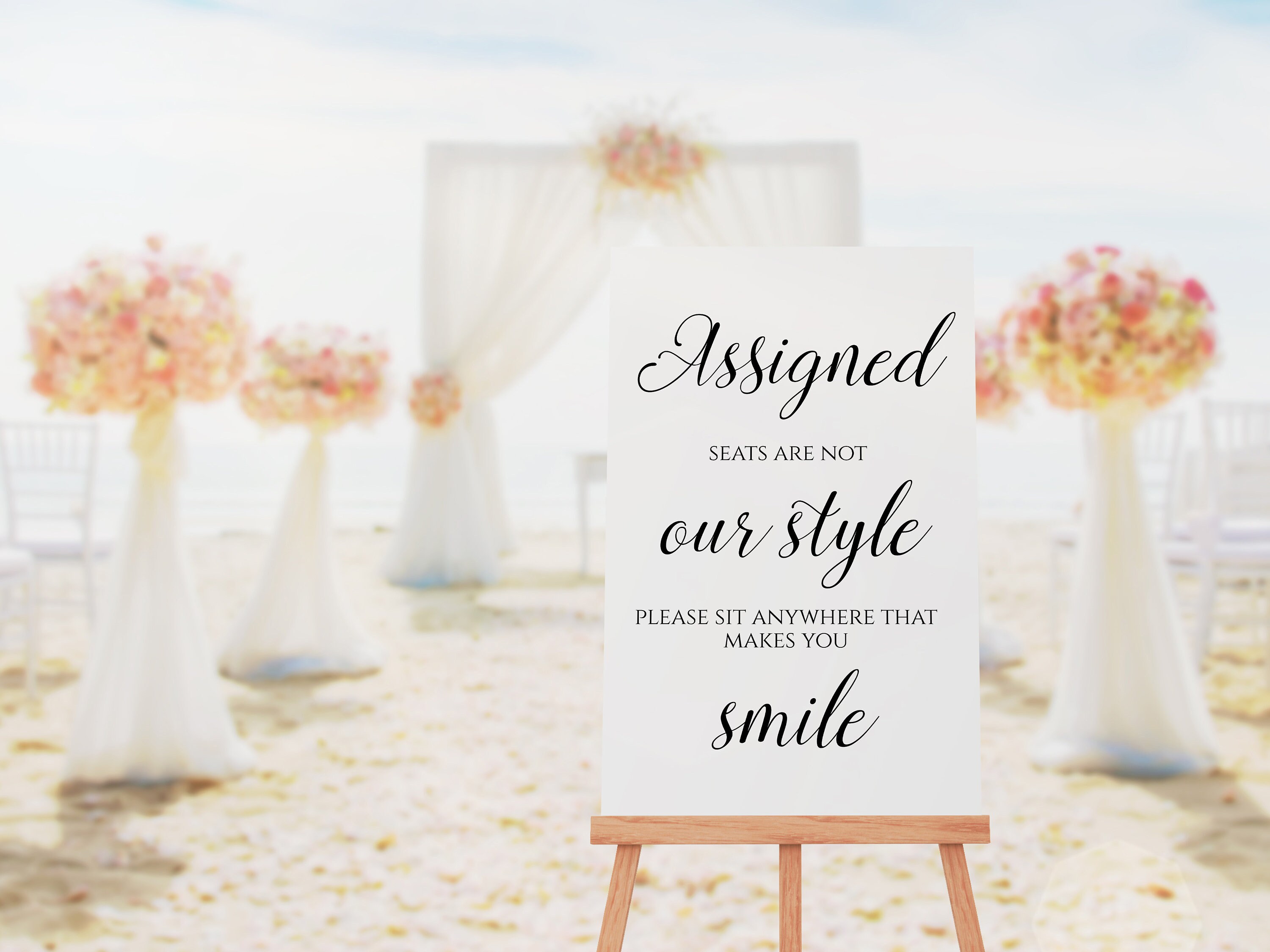 Wedding Open Seating Sign Template, Open Seating Wedding Sign, Editable ...