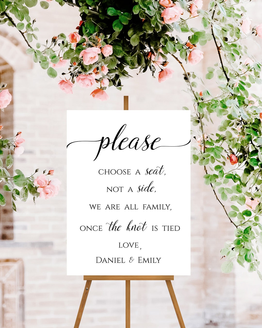 Wedding Open Seating Sign Template, Open Seating Wedding Sign, Editable ...