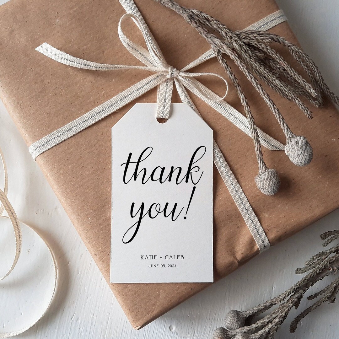 Wedding Gift Tags, Gift Tags With Names, Wedding Favor Tags, Thank You ...