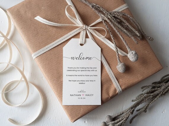 Wedding Welcome Tag Welcome Tag for Wedding Guests Hotel - Etsy