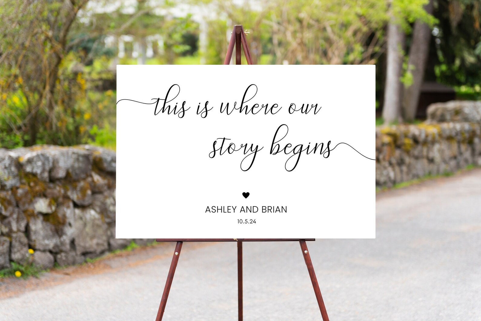 This is Where Our Story Begins Sign, Wedding Welcome Sign, Editable ...