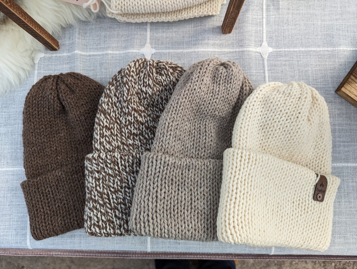 Handmade 100% Eco Wool Knit Hat - Etsy