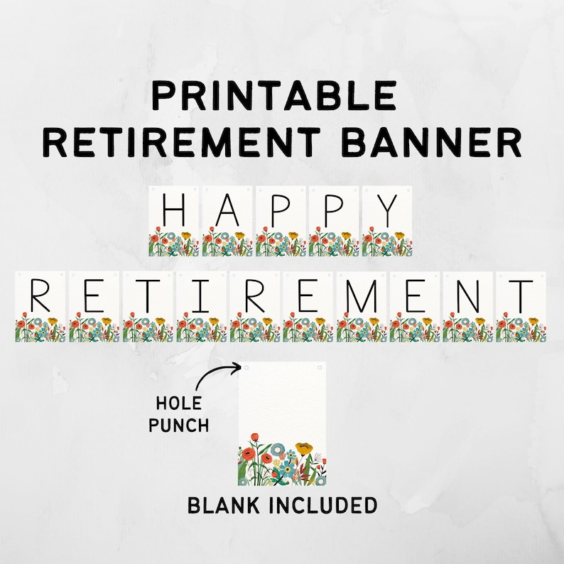 Printable Retirement Banner / Happy Retirement Banner / Instant ...
