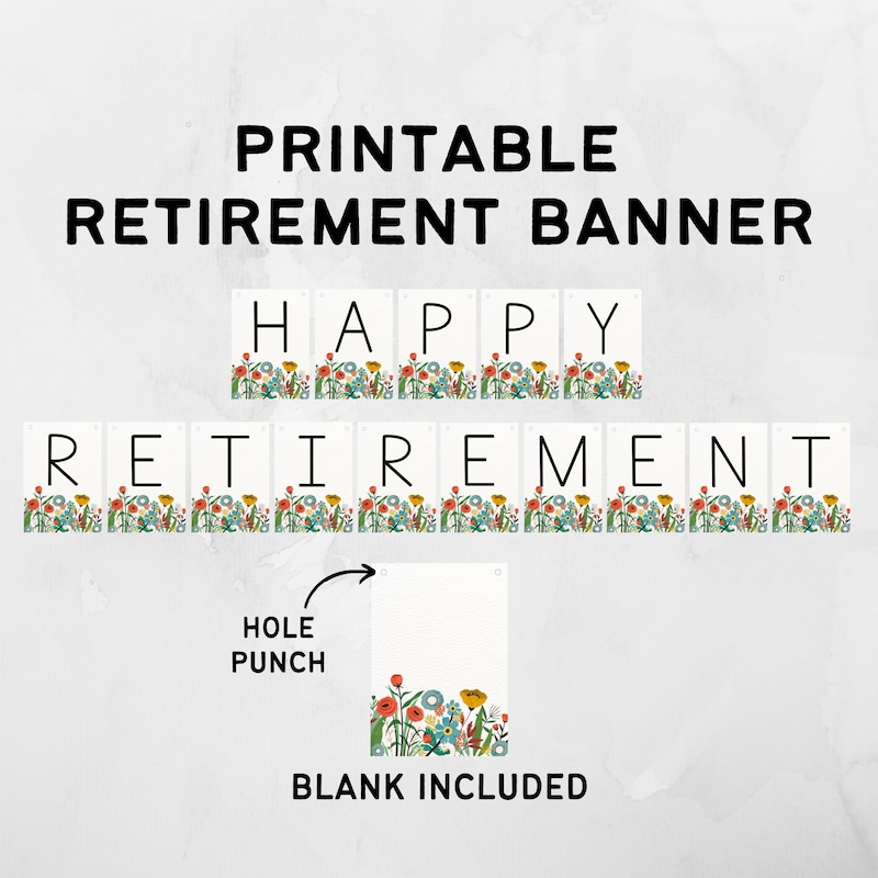 Retirement Banner - Etsy
