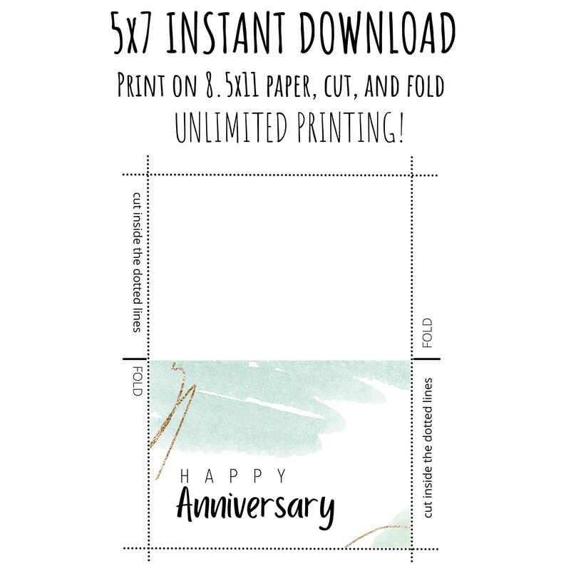 Printable Anniversary Card / Happy Anniversary / Instant | Etsy